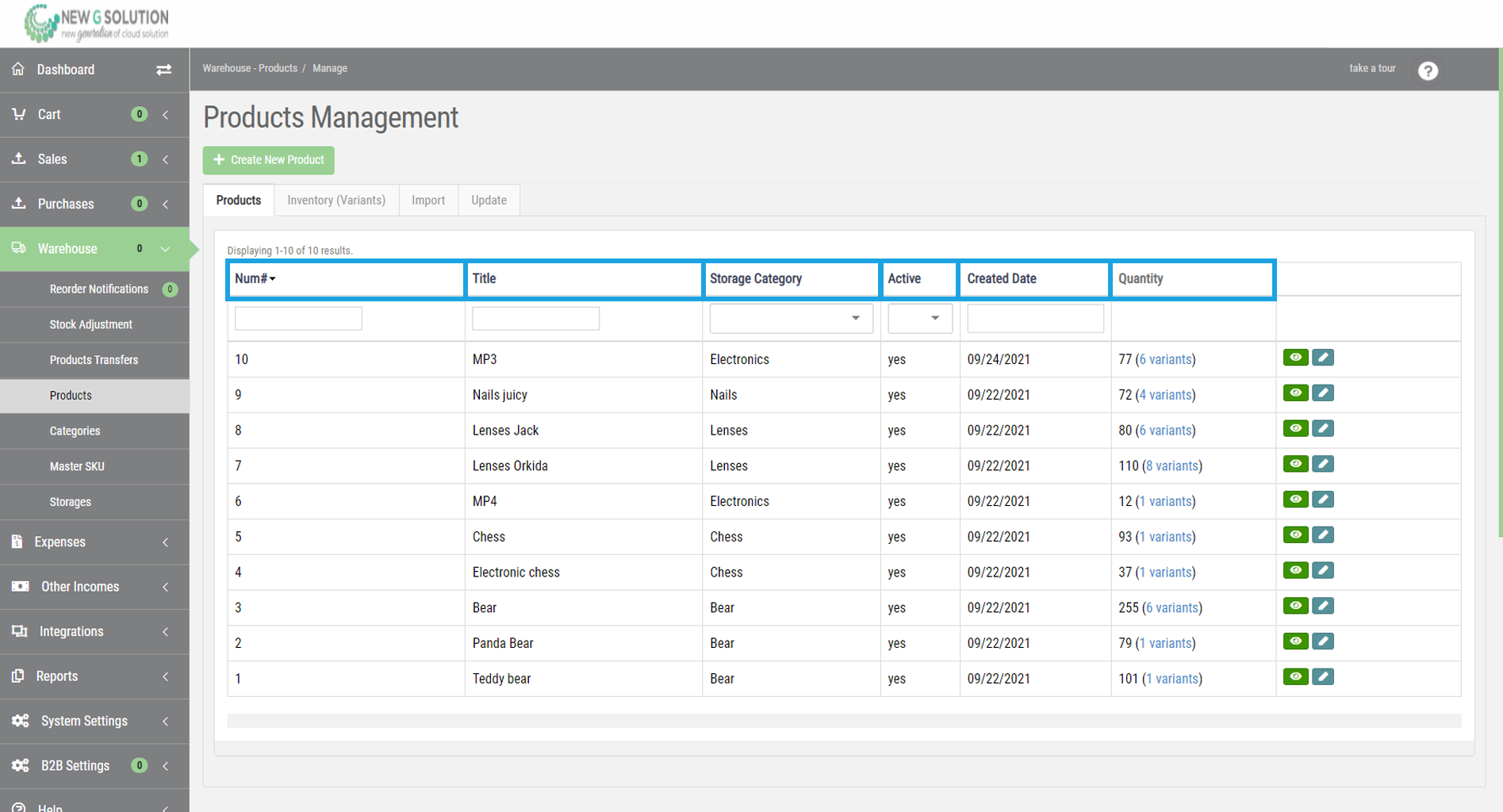 How to Create a New Product? (Products) - New G Solution
