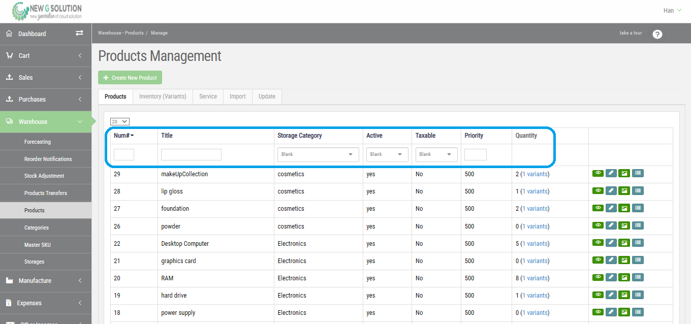 Products - New G Solution