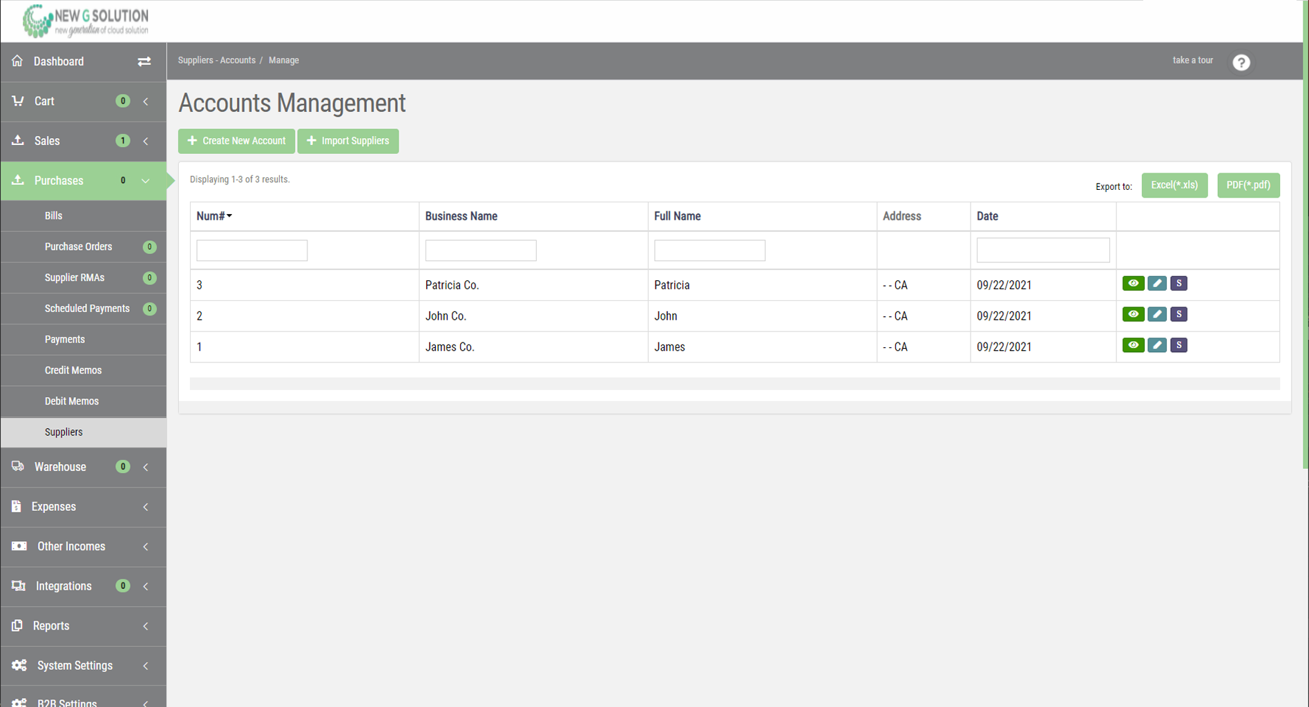 How to Add a new Supplier? ( Suppliers ) - New G Solution
