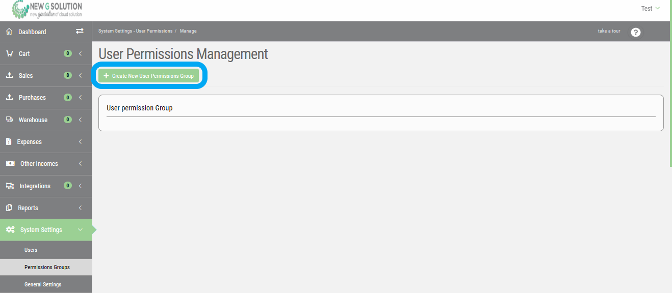 Permissions Group - New G Solution